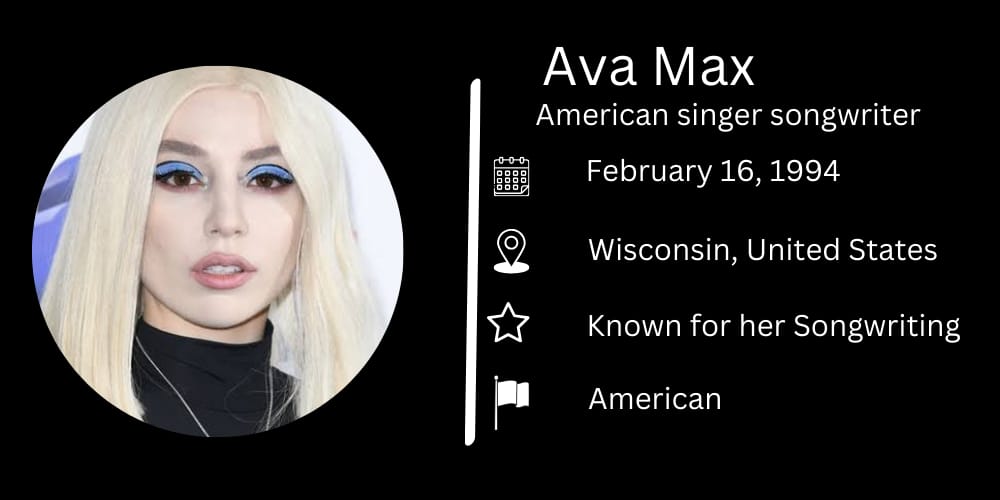 Ava Max Biography, Height, Age, Family, Boyfriend, Net Worth and Career